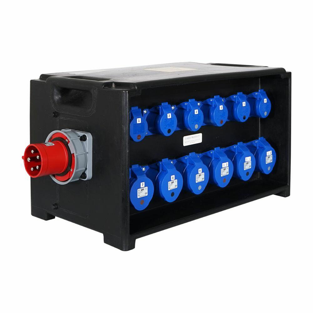 eLumen8 MERZ Distribution Box 63A 3PH RCBO with Pass Thru