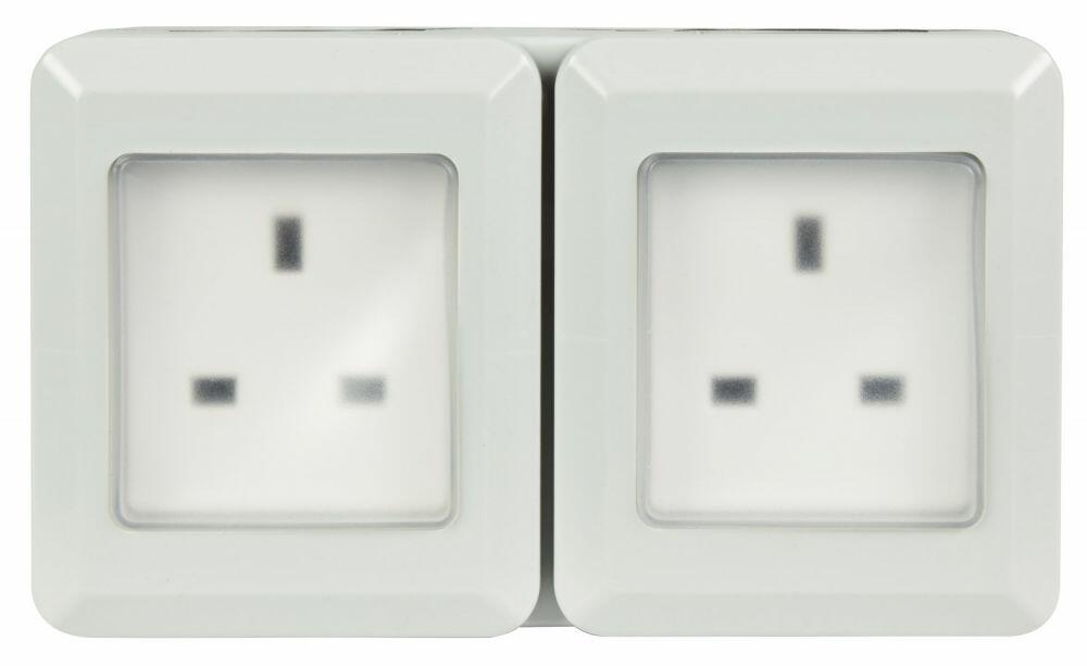 Mercury IP55 2 Gang Socket - 429.918UK