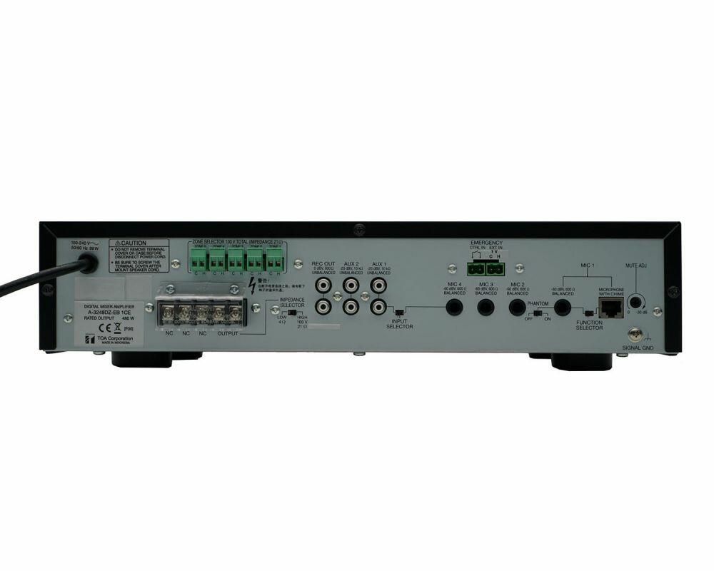 TOA A-3224DZ A-3200 Series 240 Watt Digital Mixer Amplifier, 5-zone, 6 ...