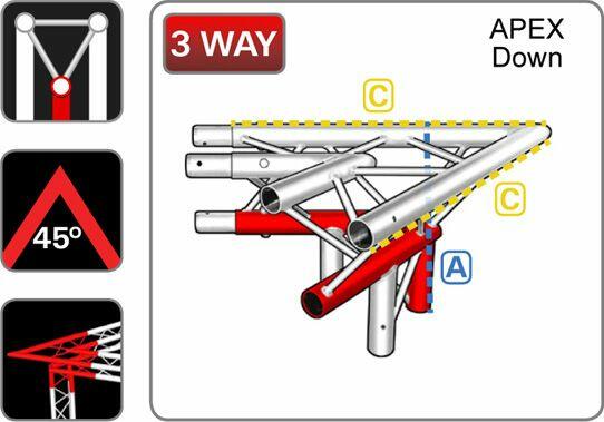 Trilite 2TRJ345 Triangular Truss Junction