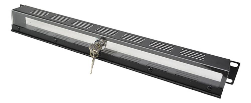 StageCore RK1SEC 19 1U Security Rack Panels with Lock BLACK - (99046)