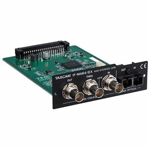Tascam IF-MA64-EX 64-channel redundant (in/out/thru) MADI optical ...