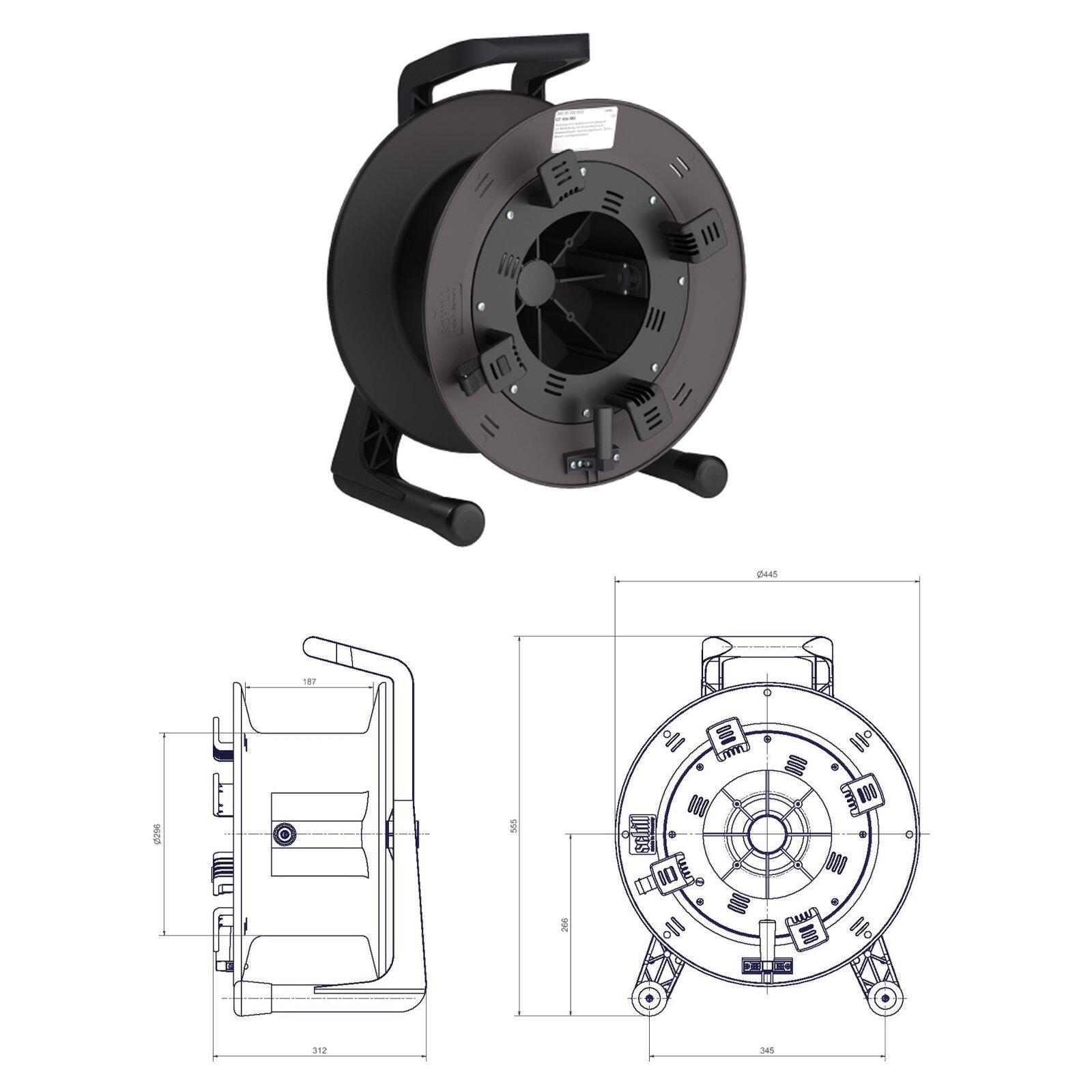 Schill Empty Cable Reel with Auxiliary Winder GT450.RM