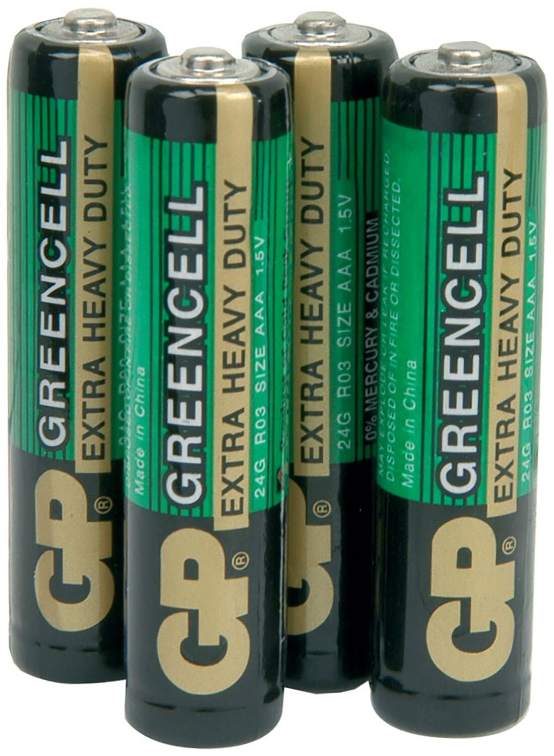 GP Batteries Zinc chloride batteries, AAA, 1.5V - 4 pcs