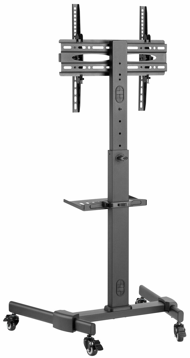 AV:Link Compact Height Adjustable TV Trolley with Shelf - 129.204UK