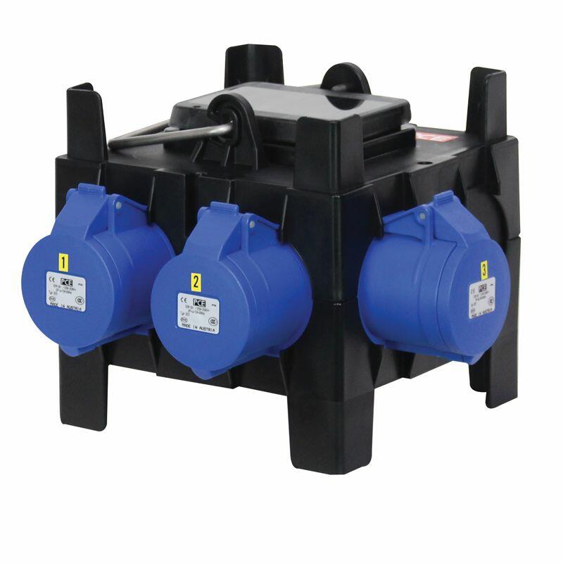 PCE Power Distribution Box, 32A, 415V In, 3 x 32A 240V Out (9030183)