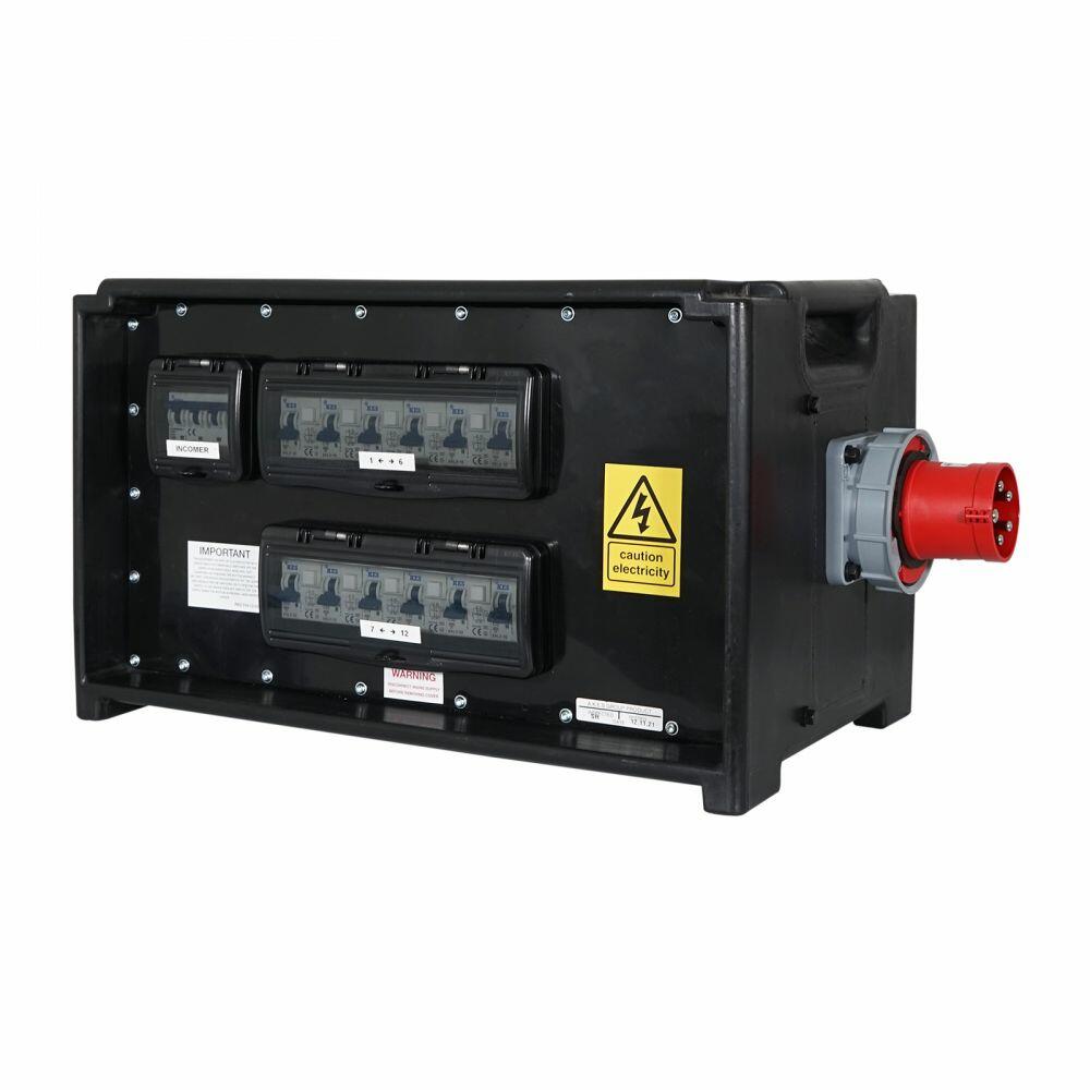 eLumen8 MERZ Distribution Box 63A 3PH RCBO with Pass Thru