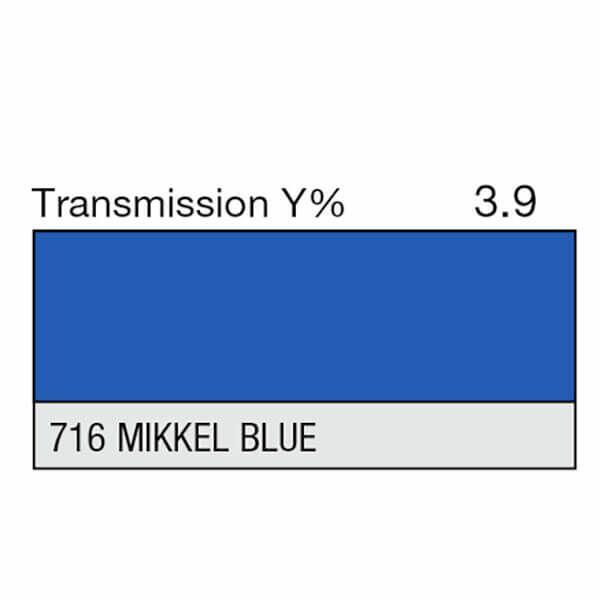 LEE Filter 716 Mikkel Blue Filter Roll, 7.62m x 1.22m