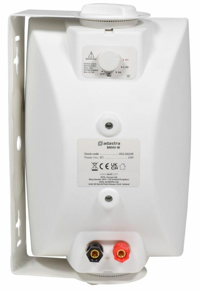 Adastra BM5V wall mount loudspeaker - White