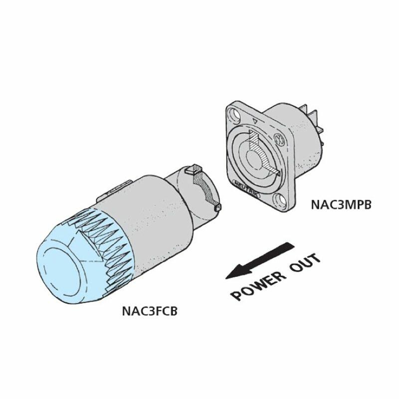 Neutrik PowerCON A-type Chassis Connector Blue NAC3MPA-1