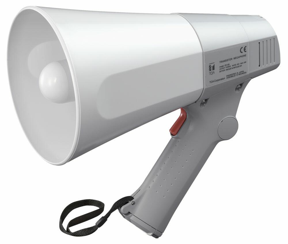 TOA ER-520 Handheld Megaphone, 6W, Grey, Range 250m