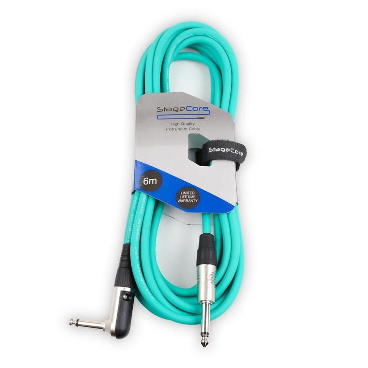 StageCore 6.35mm Angled Mono Jack Plug - 6.35mm Straight Mono Jack Plug ...