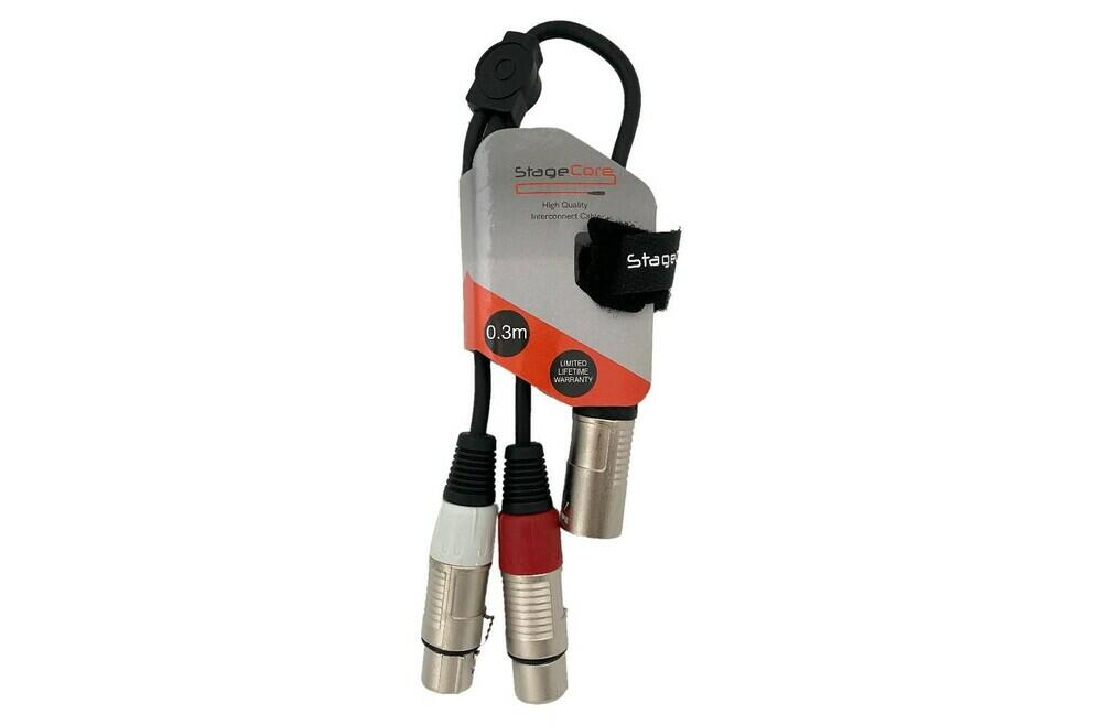 StageCore 1 x Male XLR - 2 x Female XLR Professional Audio Signal Cable ...