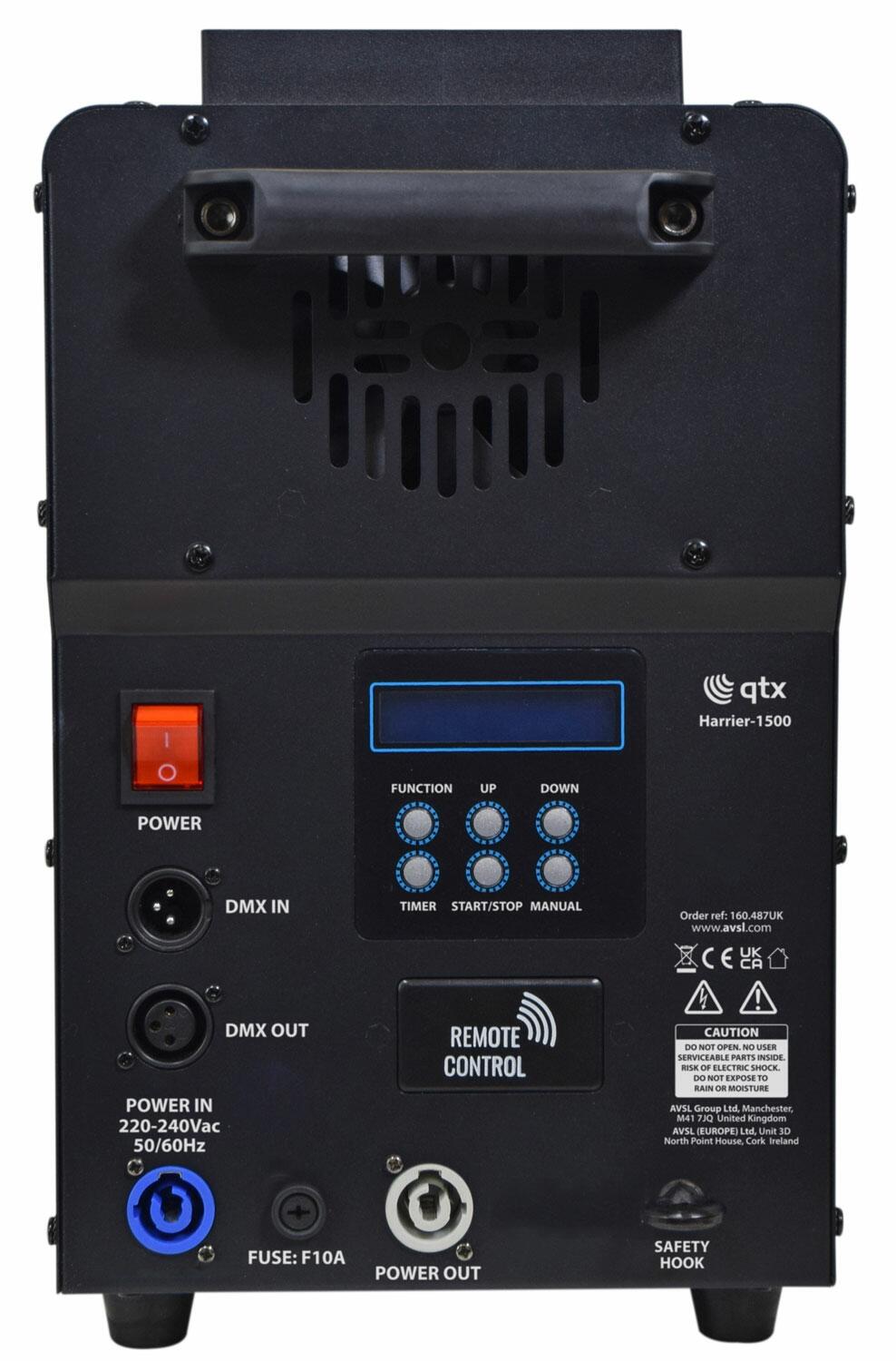 QTX 1500W Vertical/Horizontal LED Smoke Jet Machine