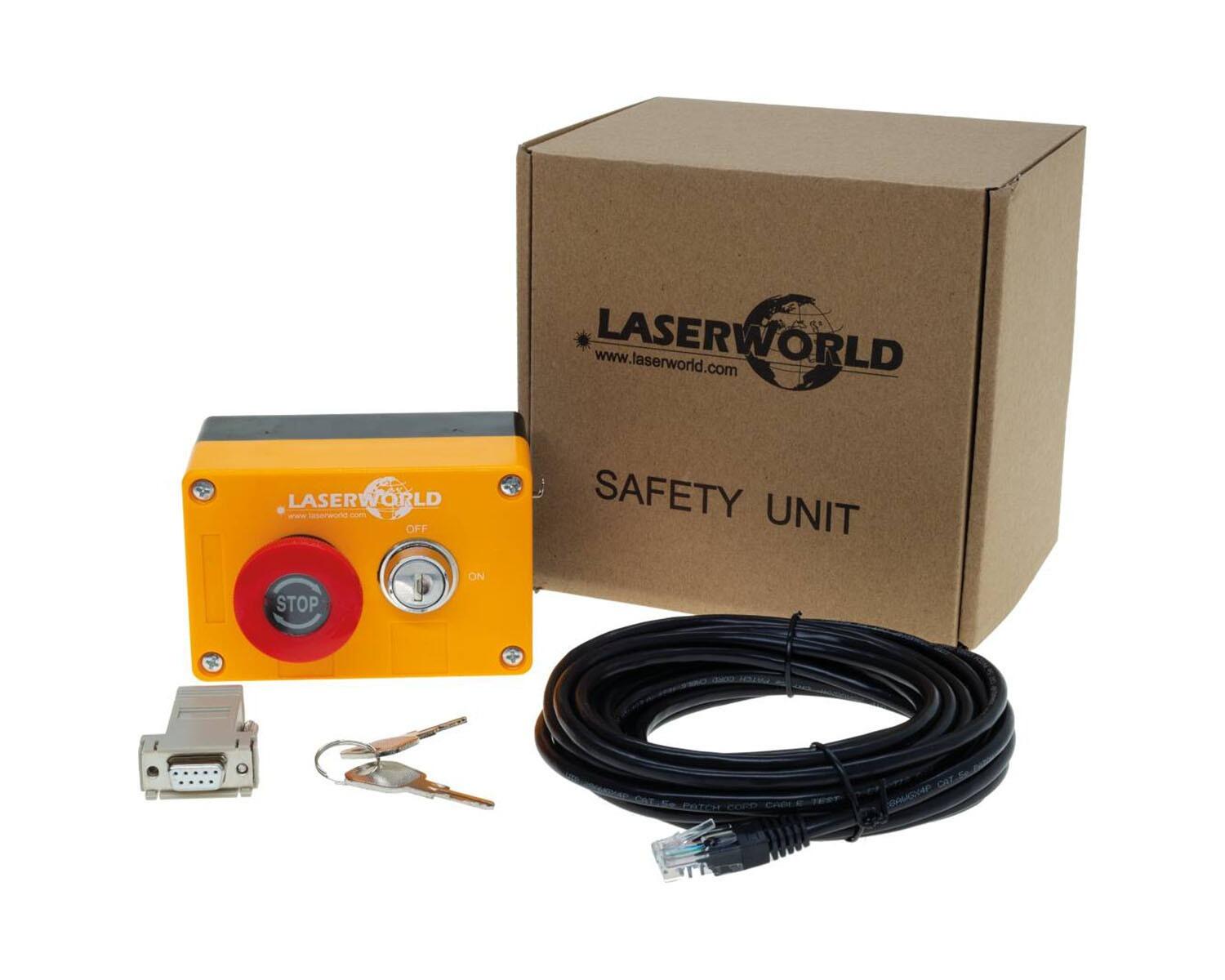 Laserworld SAFETY UNIT Safety Emergency Stop Button and Key inc 5m Lead