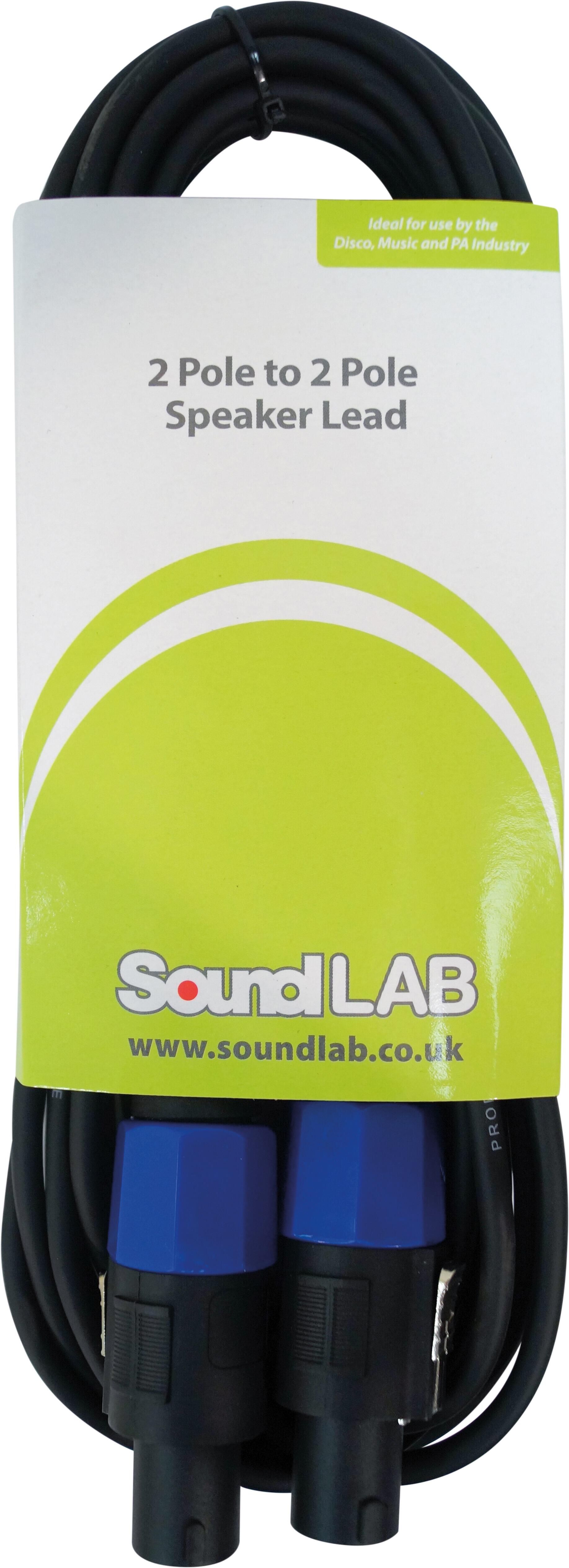 SoundLAB Premium 2 Pole Connector to 2 Pole Connector Speaker Lead 2x 0 ...