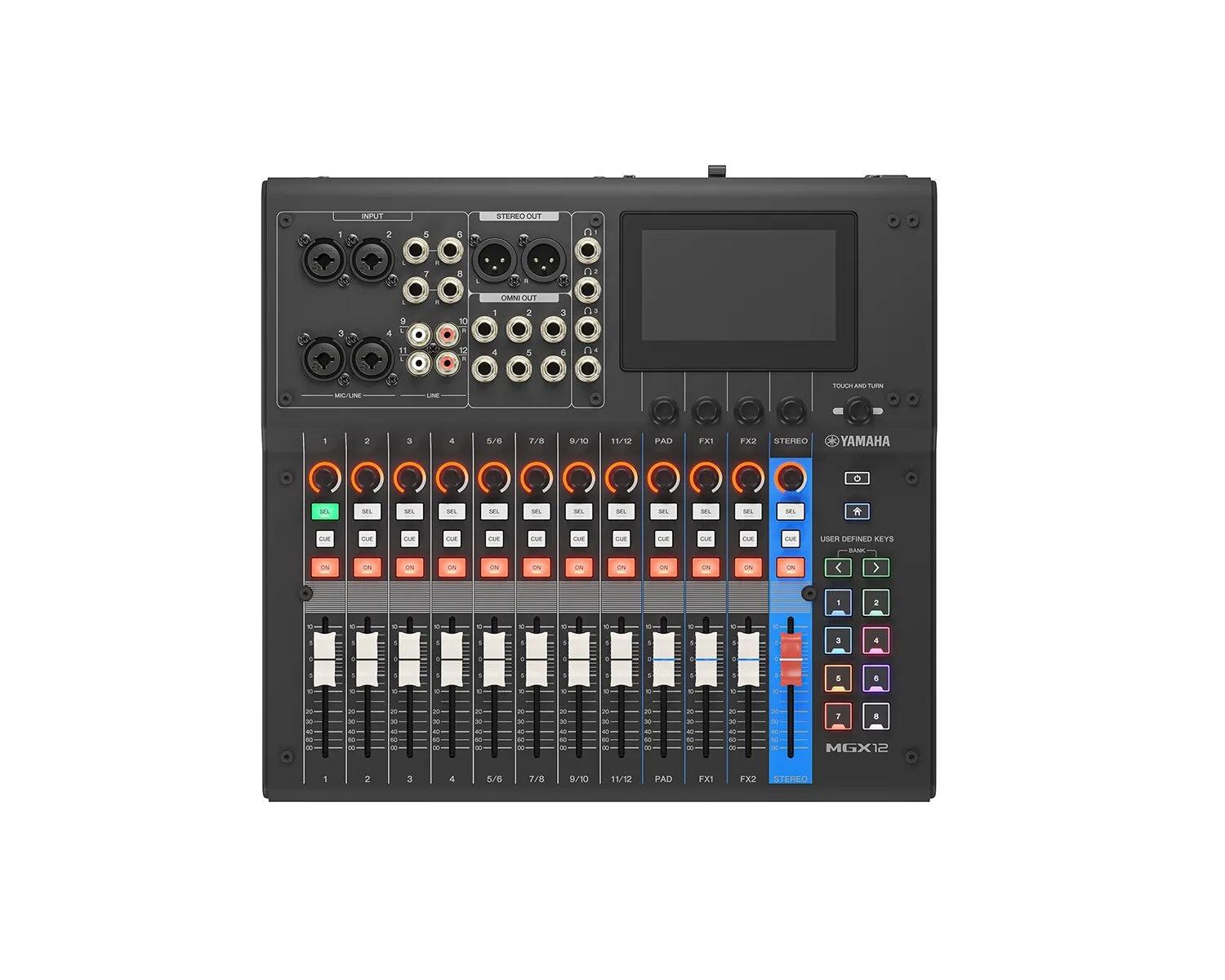 Yamaha MGX12 B 12-Ch Mixing Console 4 Combo Line - Black