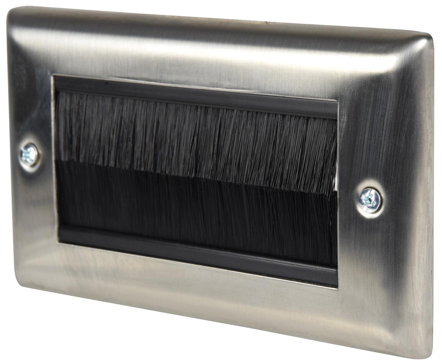 AV:Link Brush Wallplate 2G - Brushed Steel - 123.272UK