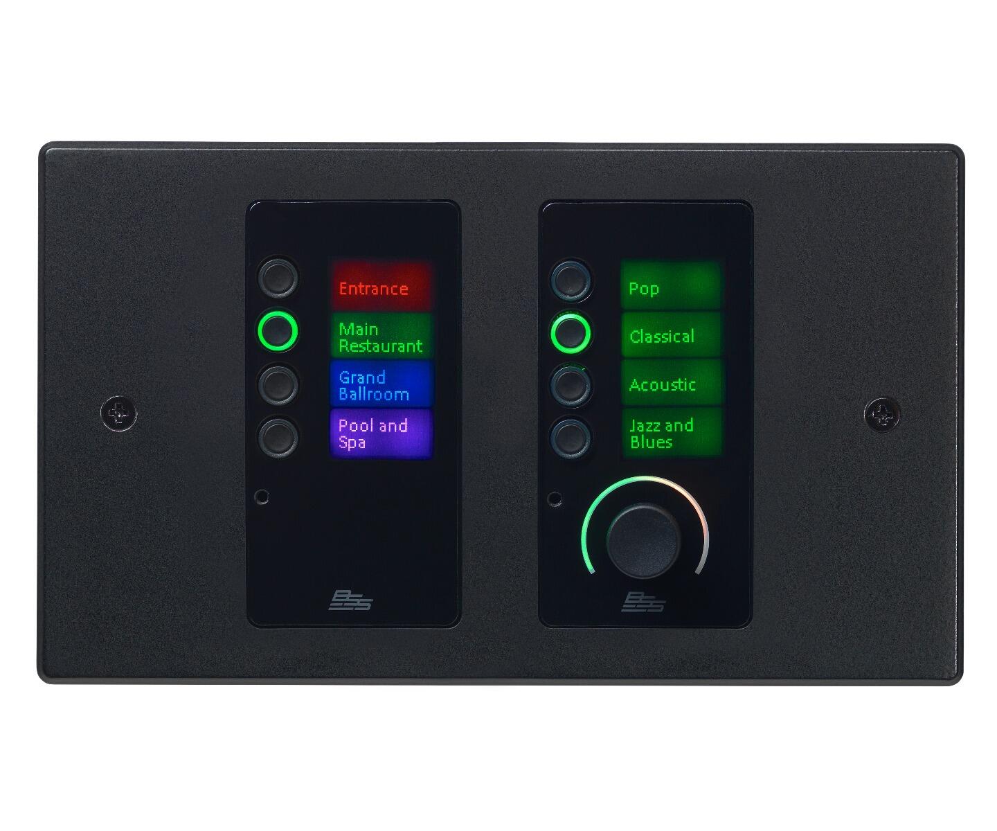 BSS EC-8BV, Black, Ethernet Controller with 8 Buttons and Volume Control