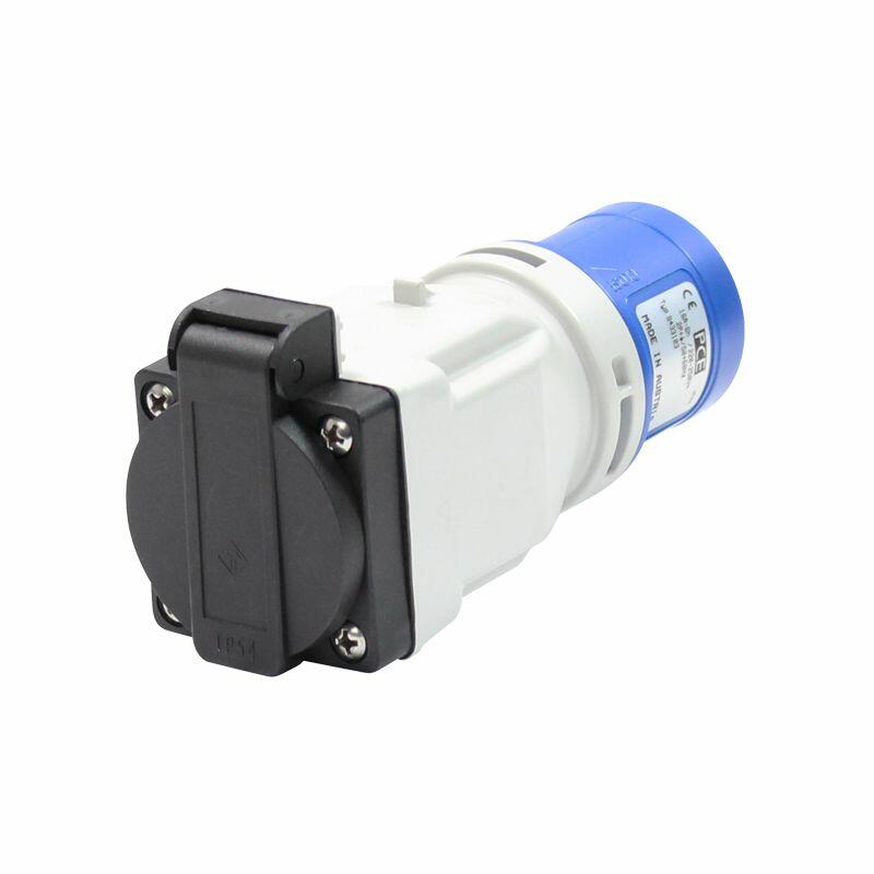 PCE 16A plug to 13A Socket Adapter 230v