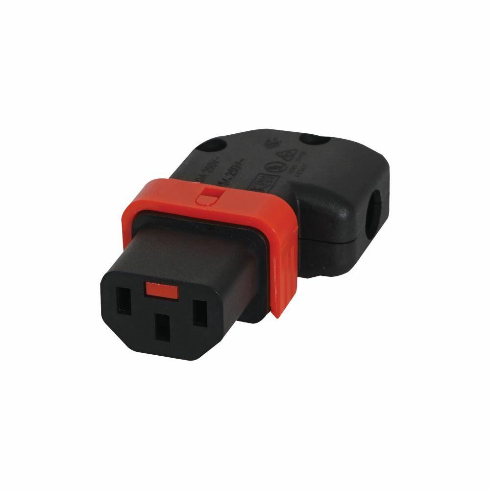 IEC LOCK IEC C13 Rewireable Socket (Left/Right)