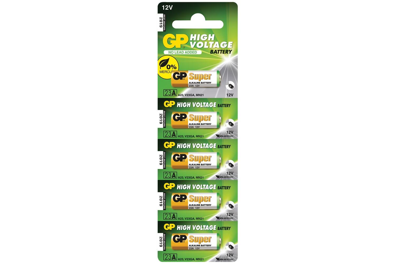 GP Batteries A23 / 23A 12V alkaline battery - 5 pack