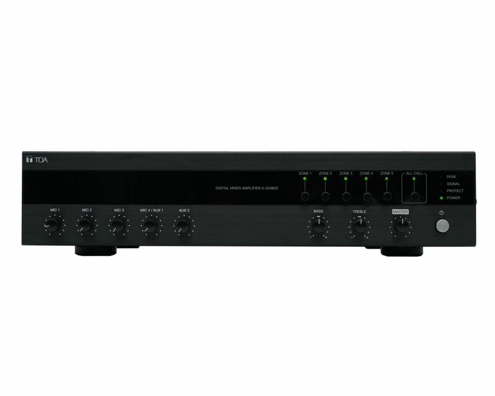 TOA A-3248DZ A-3200 Series 480 Watt Digital Mixer Amplifier, 5-zone, 6 ...