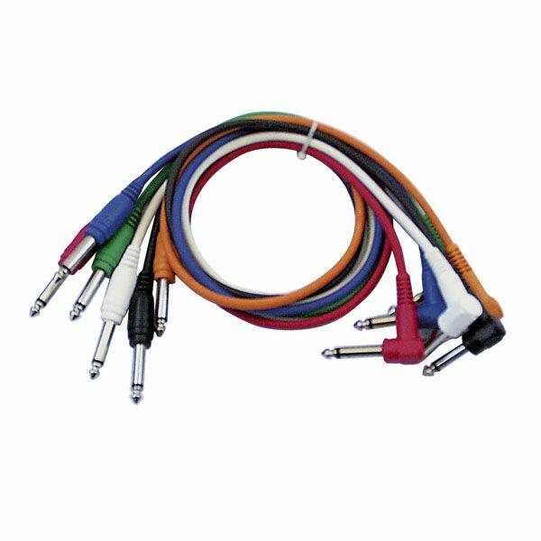 DAP Mono Patch Cable 60cm Straightand Hooked Plug Six Colours