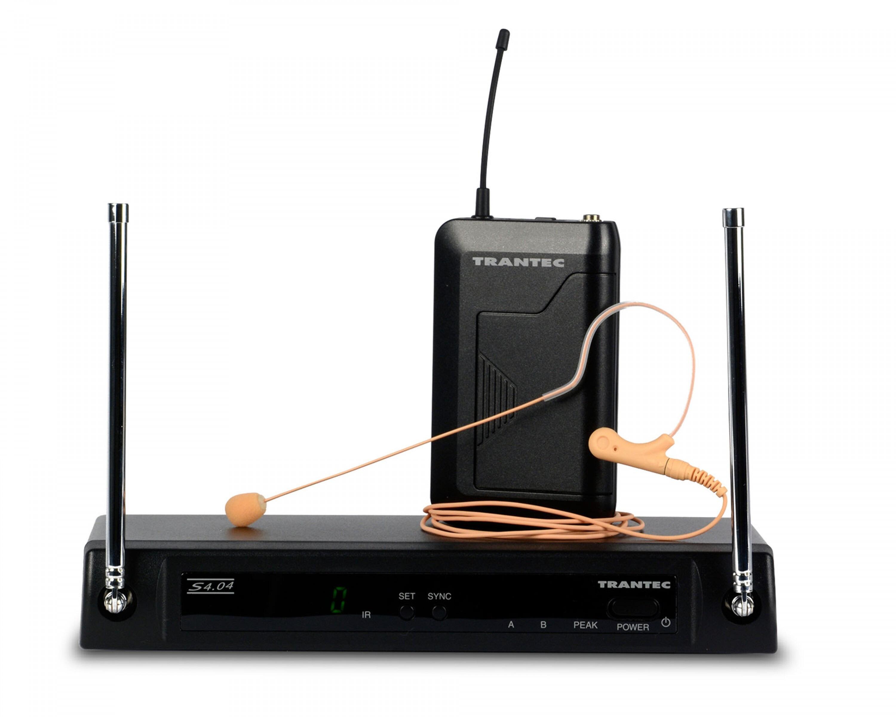Trantec S4.04E, Earworn Radio Microphone System, UHF, 4 Frequency