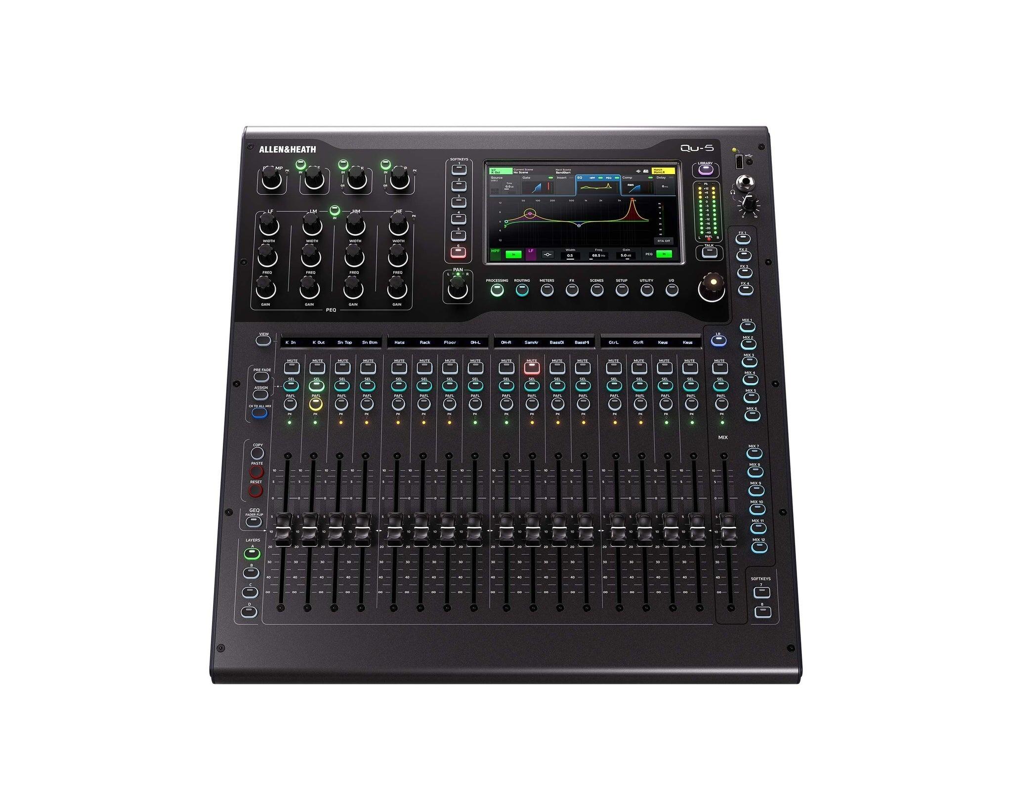 Allen & Heath QU5, 16in / 12 out 96kHz Rackmountable Digital Mixer exc ...