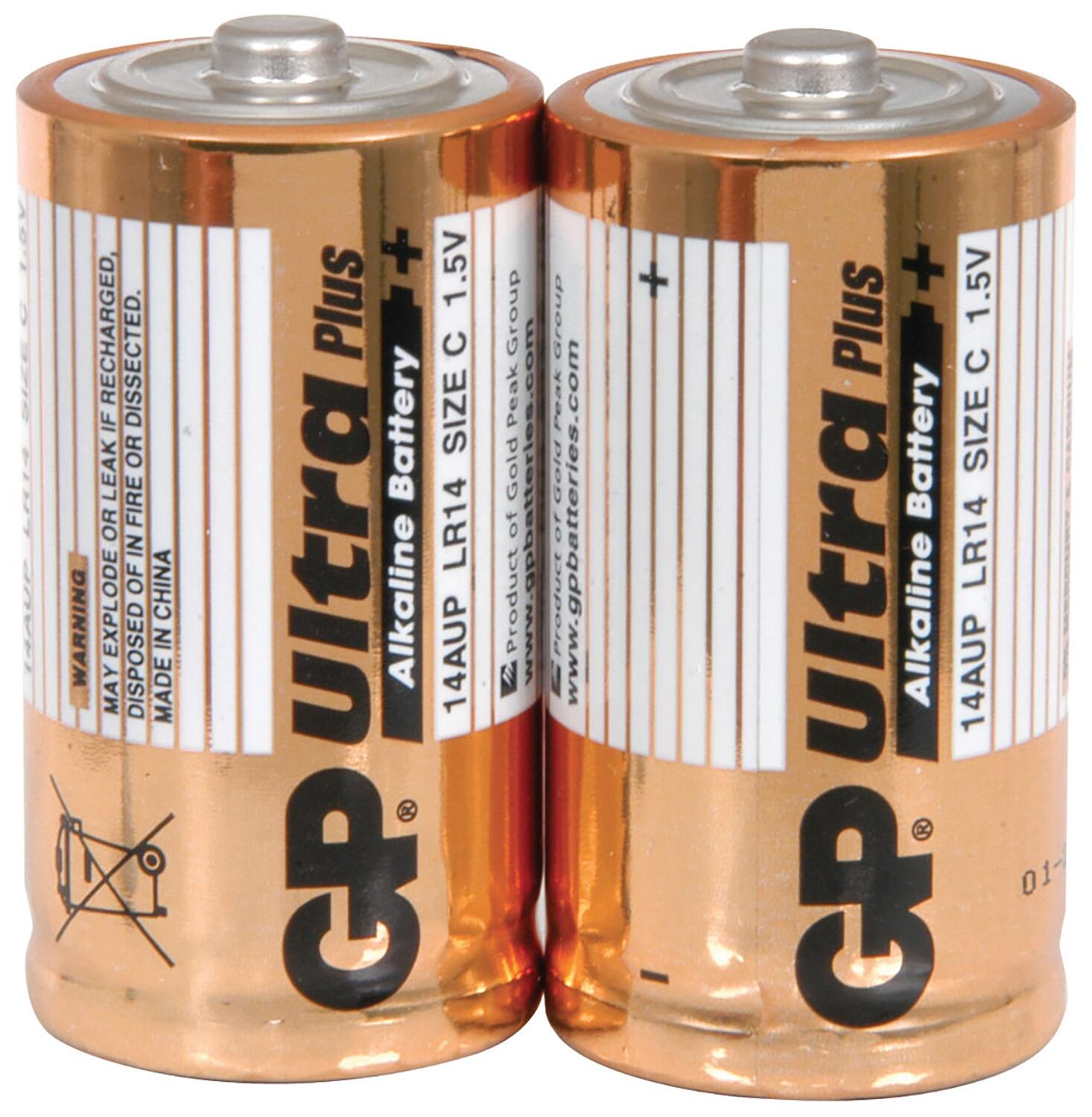 GP Batteries Alkaline batteries, C, 1.5V - 2pcs