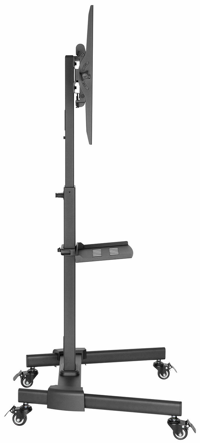 AV:Link Compact Height Adjustable TV Trolley with Shelf - 129.204UK