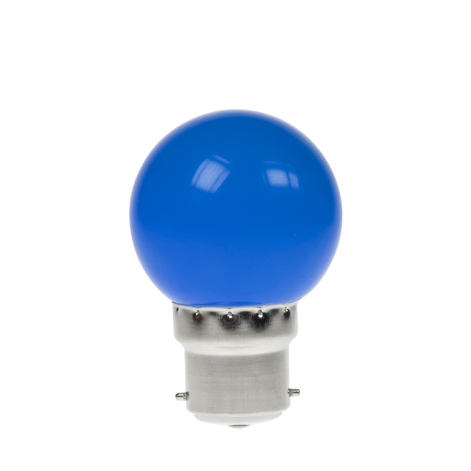 Prolite 1.5W LED Polycarbonate Golf Ball Lamp, BC Blue
