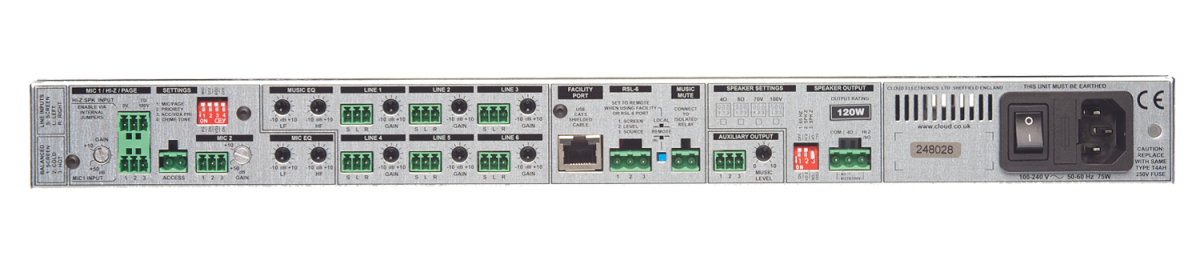 Cloud MPA-120 - 120w Mixer Amplifier