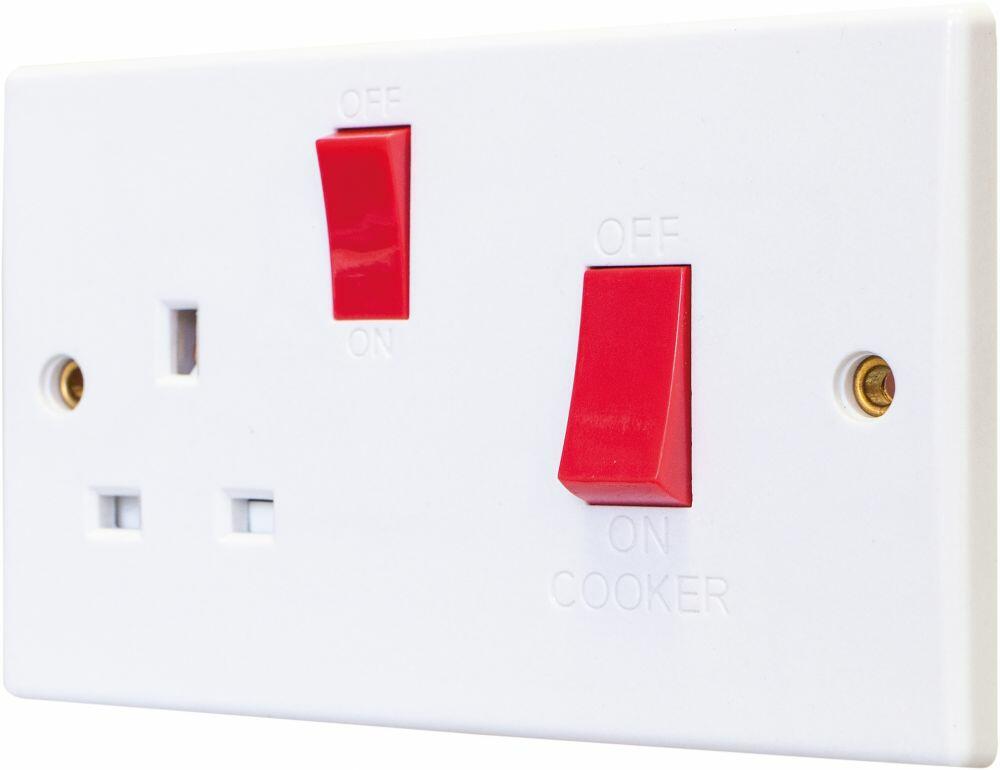 Eagle Cooker Control Switch with 45A Socket Curved Edge, E344EA