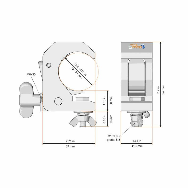 Global Truss Smart Hook Clamp Black (5075-1B)