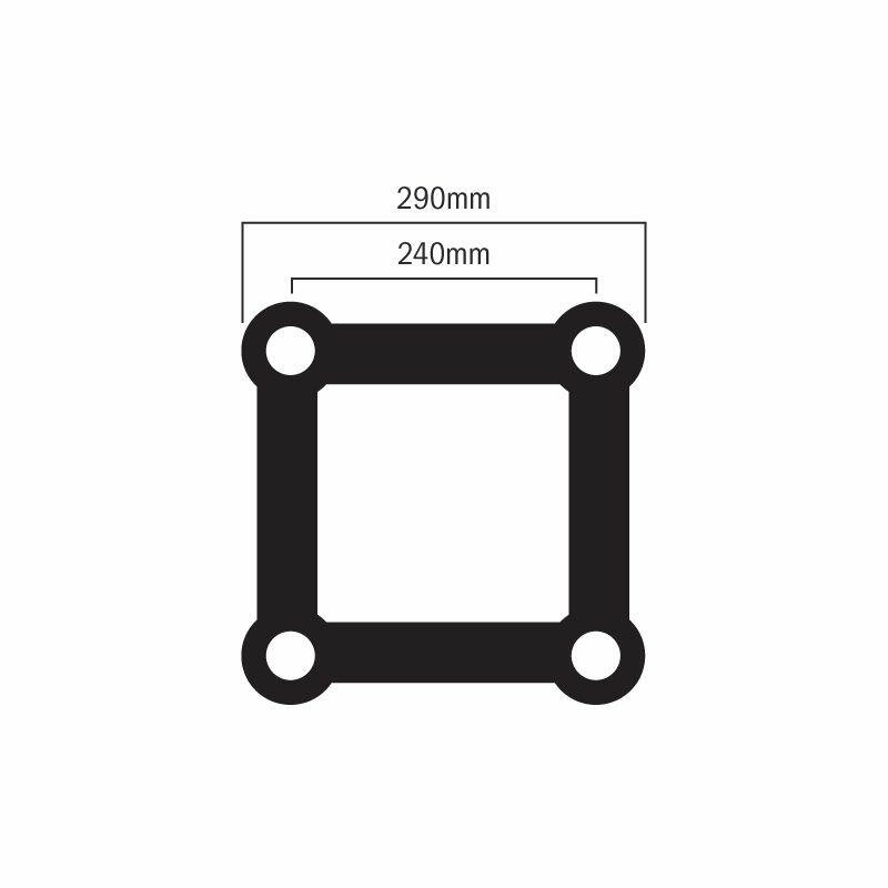 Global Truss F34 PL 0.71m Stage Black Truss (F34071PL-B)