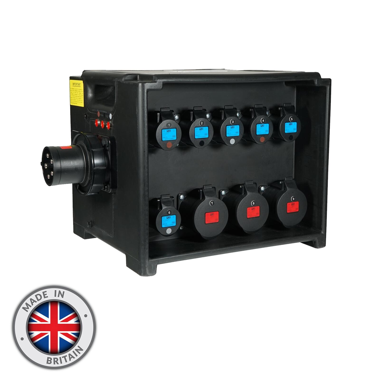 Elumen8 MERZ Distribution Box 63A 3PH to 3x 32A 3PH, 6x 16A 1PH