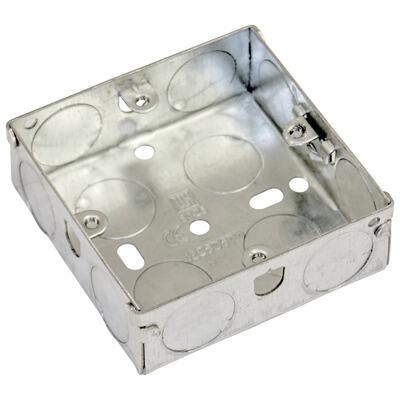Eagle Single Gang Zinc Plated Metal Back Box, E361BB
