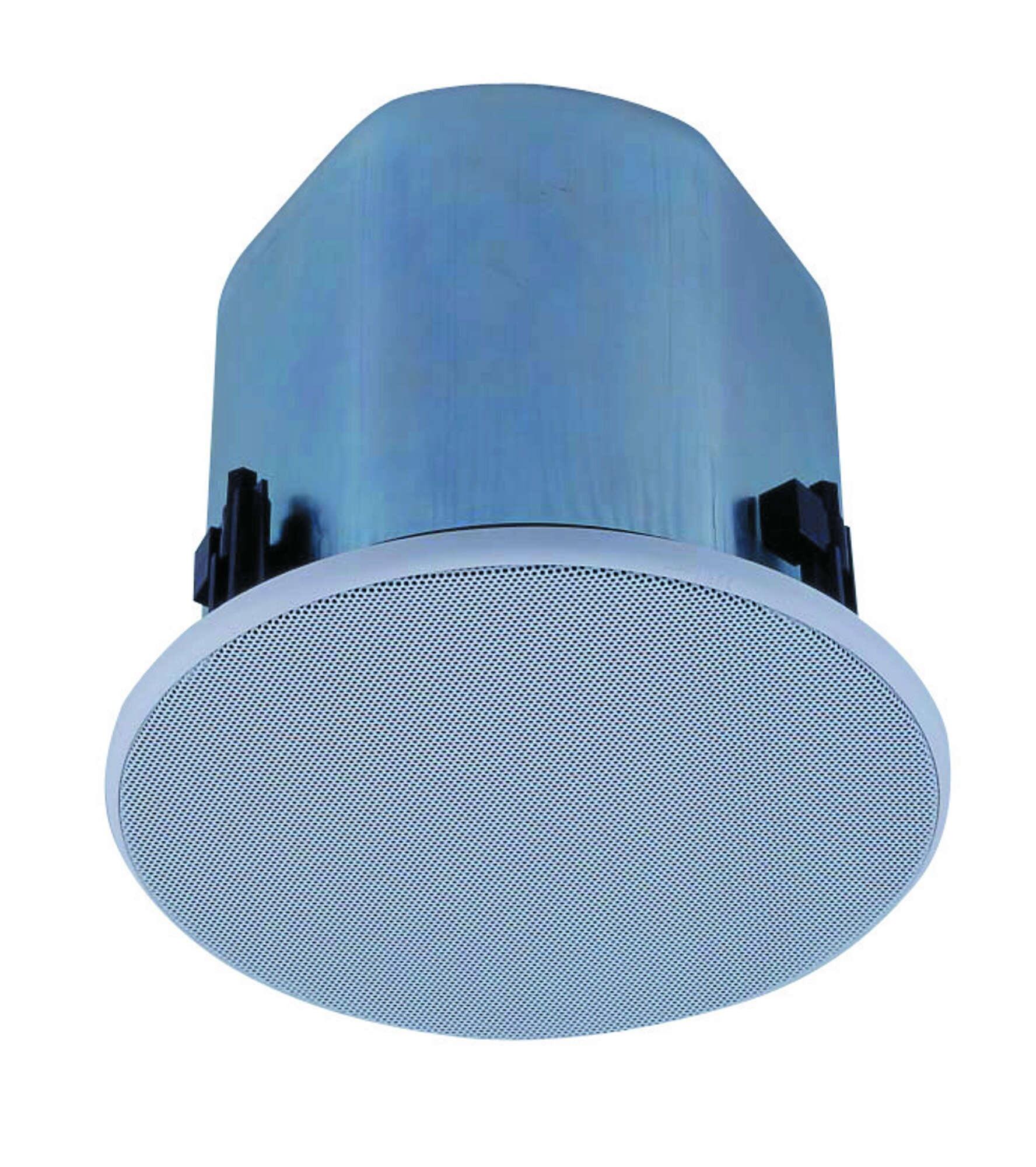 TOA F-2322CEN Wide Dispersion Ceiling Speaker, 30W Full Range, with Back Can, EN54-24