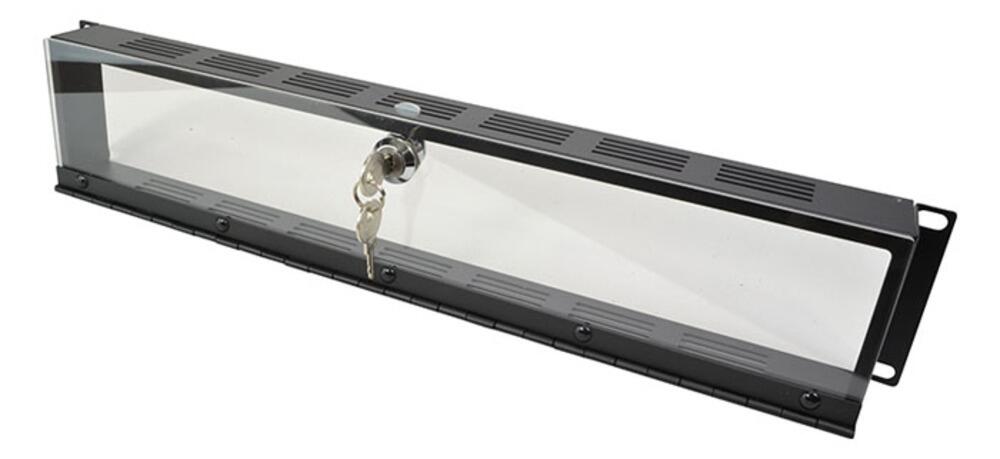 StageCore RK2SEC 19 2U Security Rack Panels with Lock BLACK - (99047)