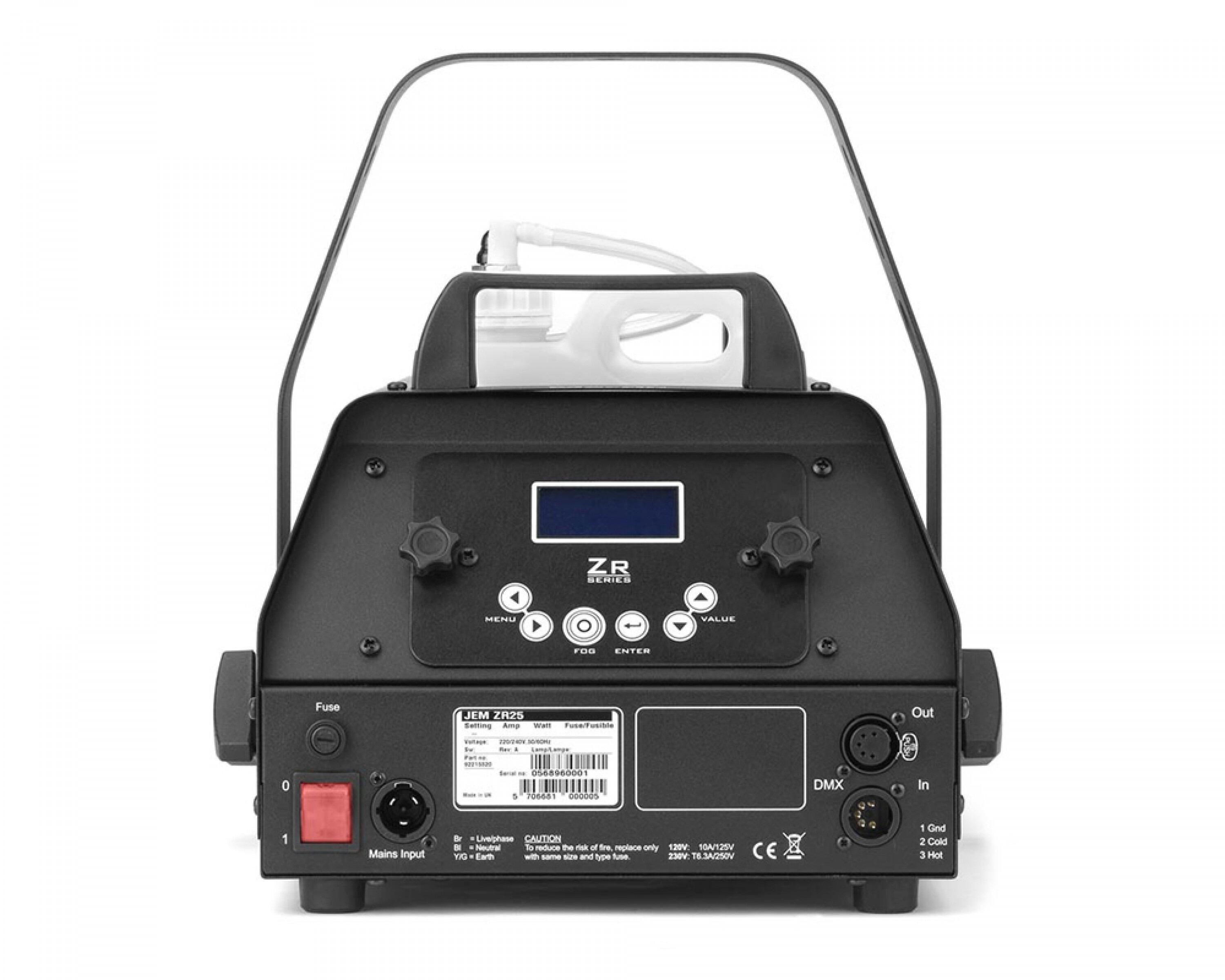 JEM ZR25 Hi-Mass DMX Smoke Machine c/w Remote Control