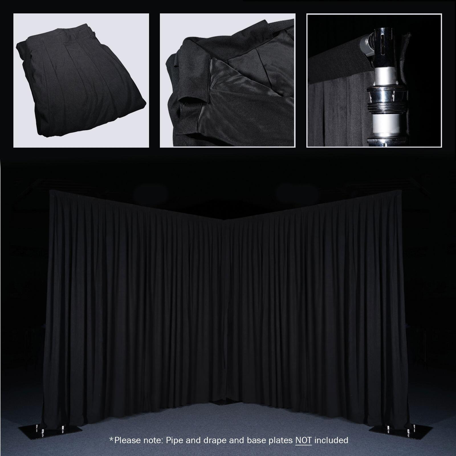 LEDJ 4 x 8m Black Molton Drape, STAR81