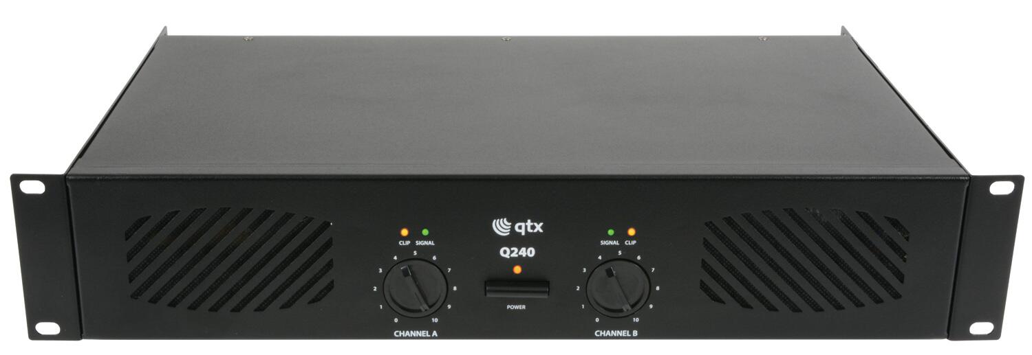 QTX Q240 Q Series Stereo Power Amplifier 2 x 60w RMS, 4ohm