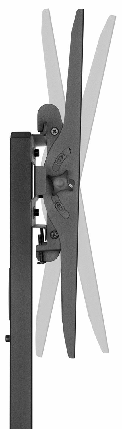 AV:Link Compact Height Adjustable TV Trolley with Shelf - 129.204UK