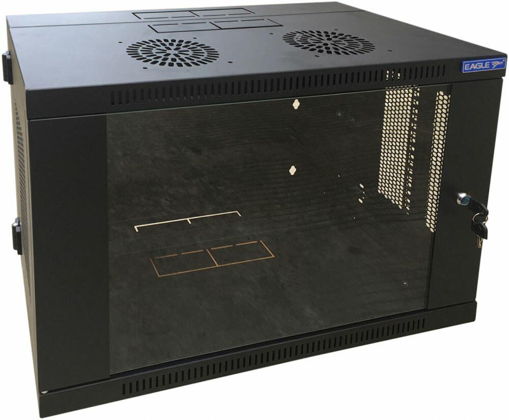 Eagle Wall Mounting Rack Cabinet With Hinged Back and Glass Locking ...