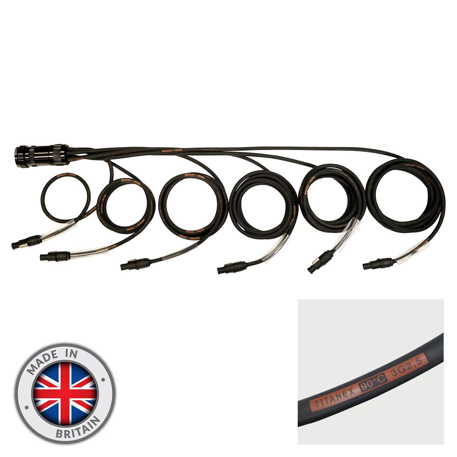 Elumen8 Socapex 19-Pin Male - powerCON TrRUE1 2.5mm Staggered Fan-Out Cable