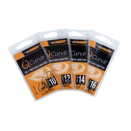 MIDDY QCurve QC1 Method/Wafter Eyed Hooks 16s (10pc pkt)