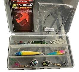 Small pocket lure box with 6 Assorted Lures/Spinners