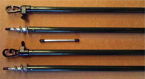 4 x SPIRAL POINT PIGEON HIDE POLES
